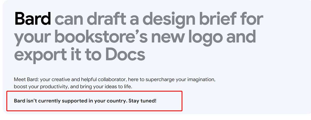 How to Fix "Bard isn’t Currently Supported in Your Country. Stay Tuned ...